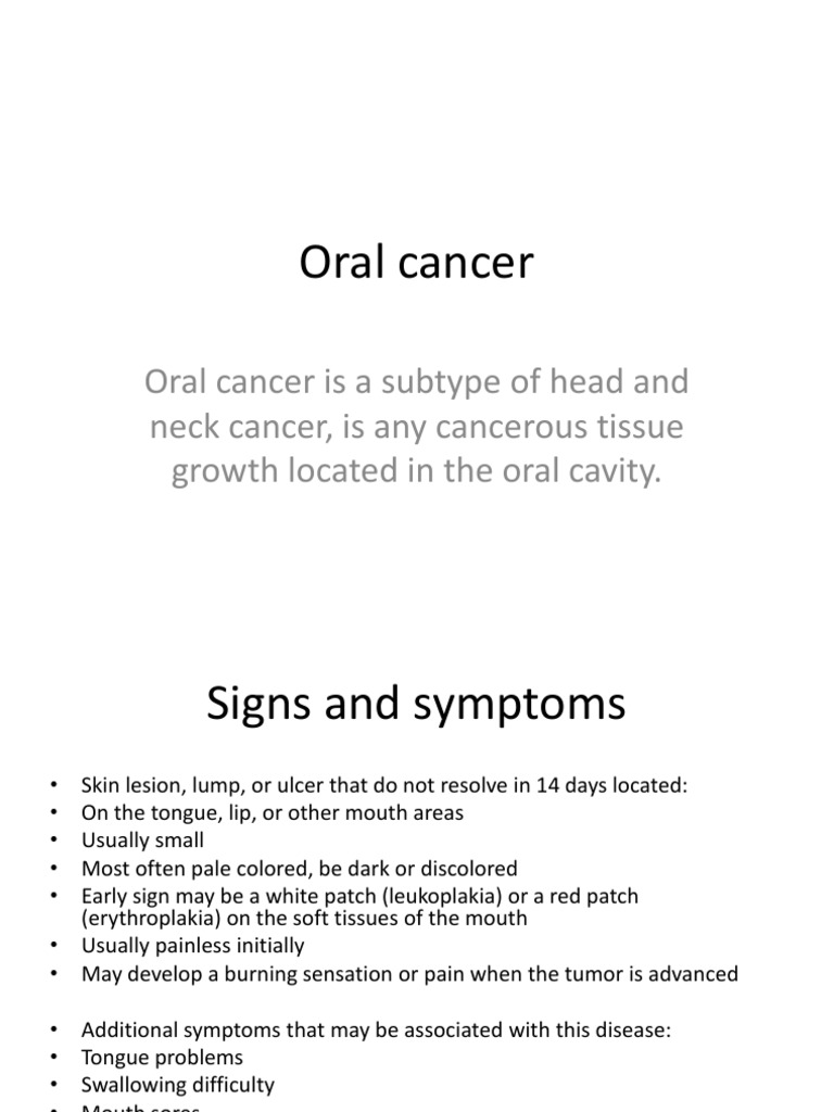 Oral Cancer and Leukoplakia Insights | PDF | Neoplasms | Diseases And ...