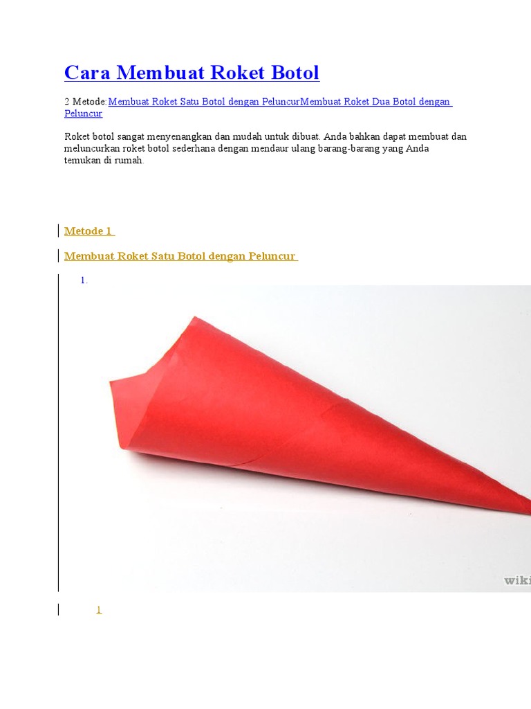 Cara Membuat Roket Botol | PDF | Seni | Teknologi & Rekayasa