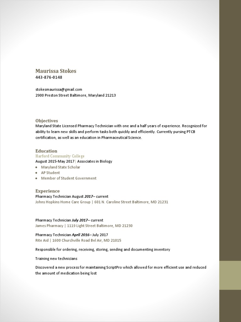 Maurissa Stokes Resume Final | PDF