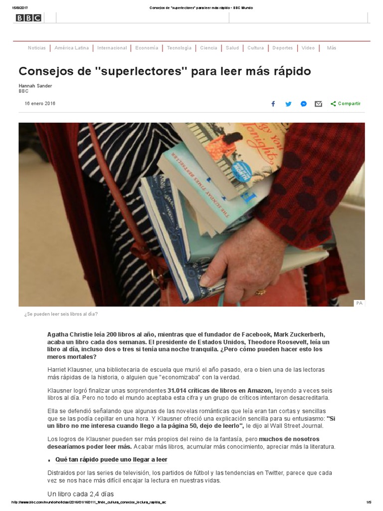 Consejos de - Superlectores - para Leer Más Rápido - BBC Mundo PDF ...