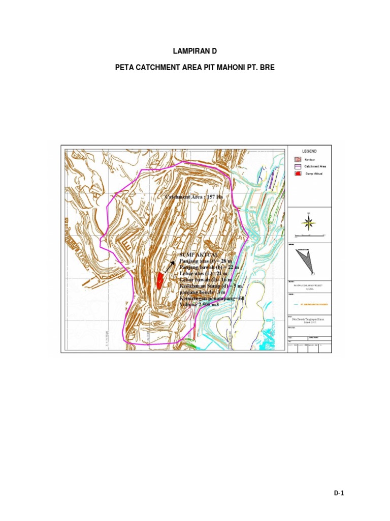 Lampiran D Peta Catchment Area Pit Mahoni Pt. Bre | PDF