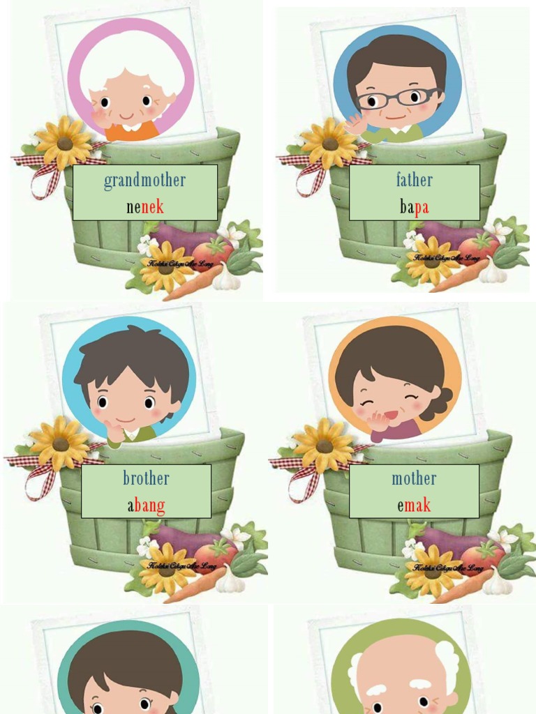 Family and Object Vocabulary List | PDF