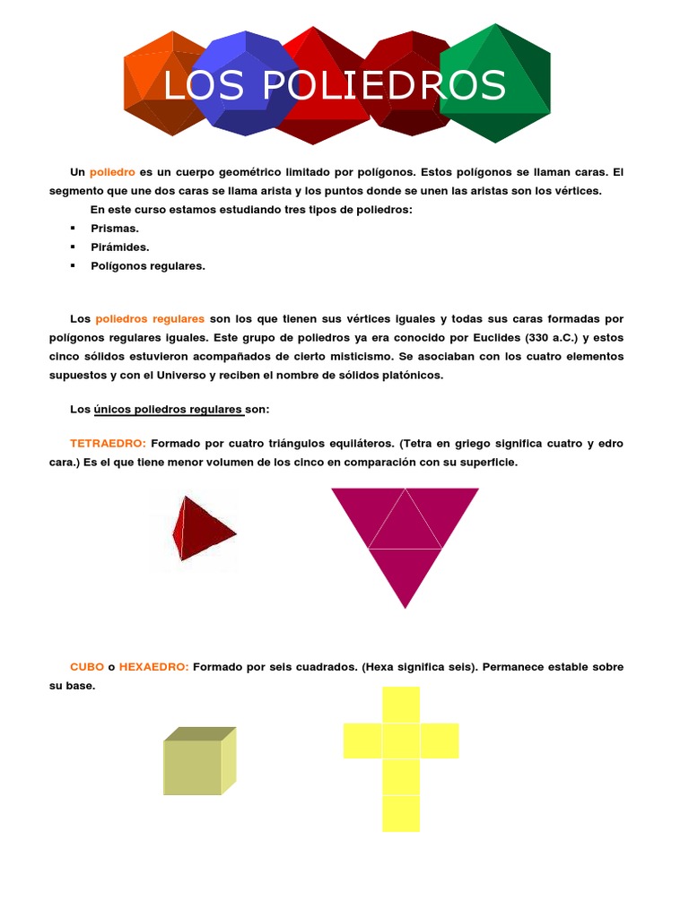 Introducción a los Poliedros y sus Tipos | PDF | Arte