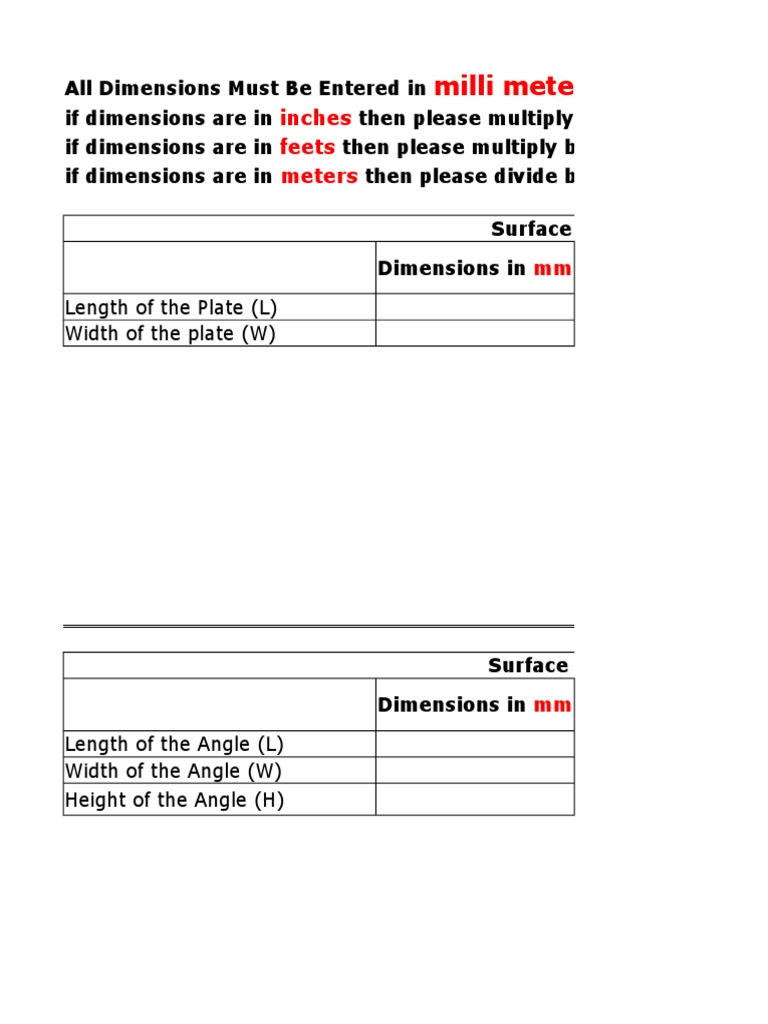 Surface Area of Steel Sections | PDF | Length | Teaching Mathematics