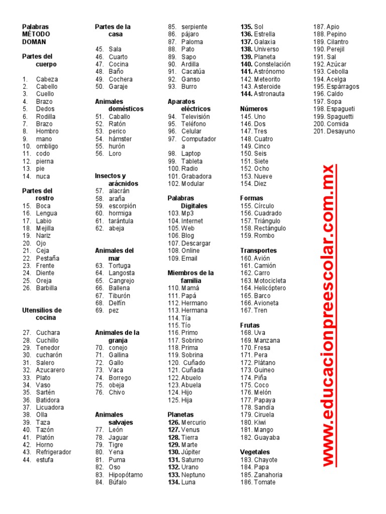 Palabras Doman PDF | PDF | Naturaleza