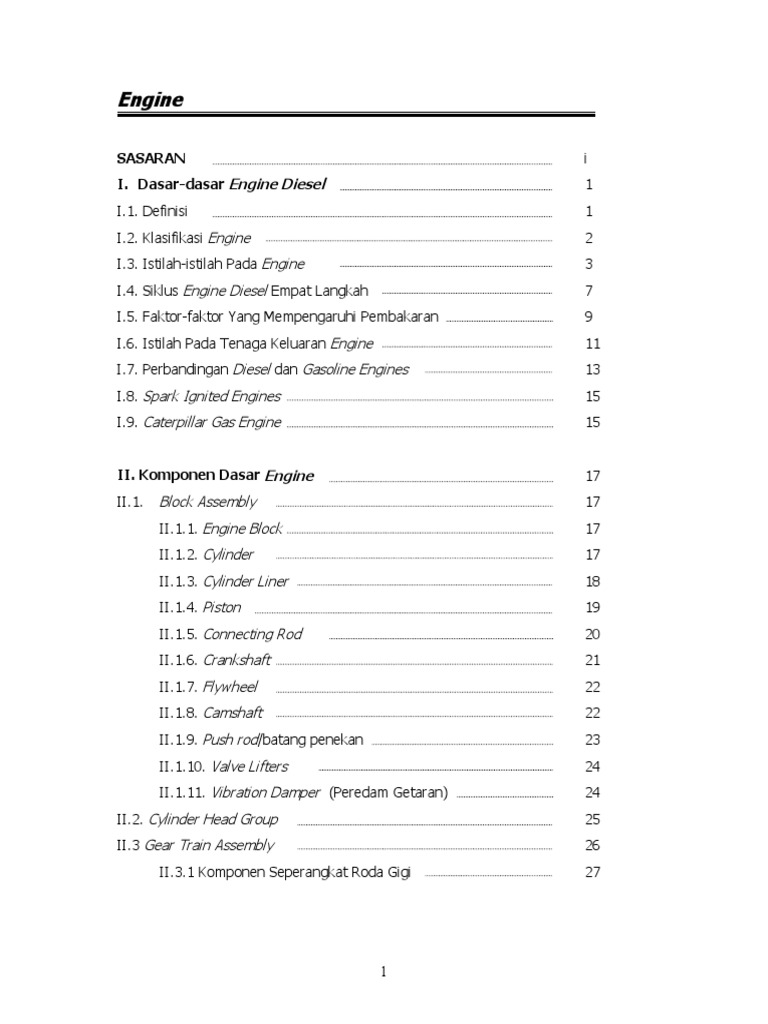 Engine | PDF | Mesin Pembakaran Internal | Mesin Diesel