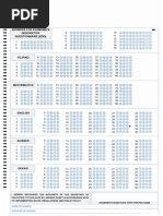 Answer Sheet Sample For Shading | PDF | Tests | Student Assessment And ...