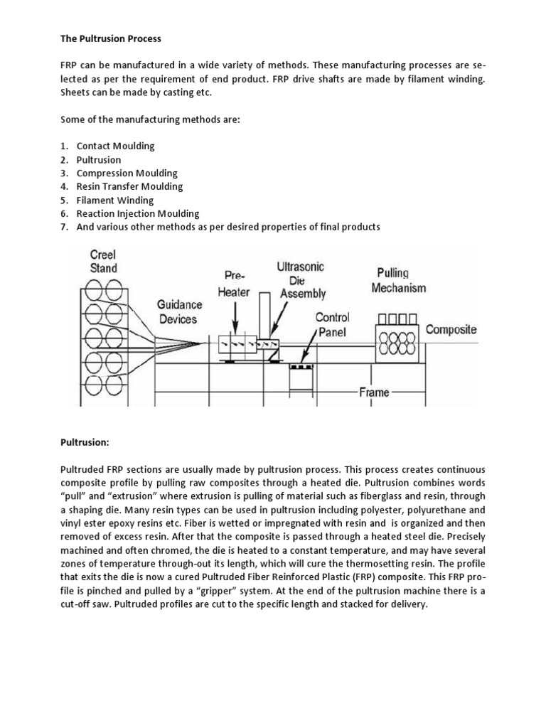 Overview of the Pultrusion Process | PDF | Technology & Engineering
