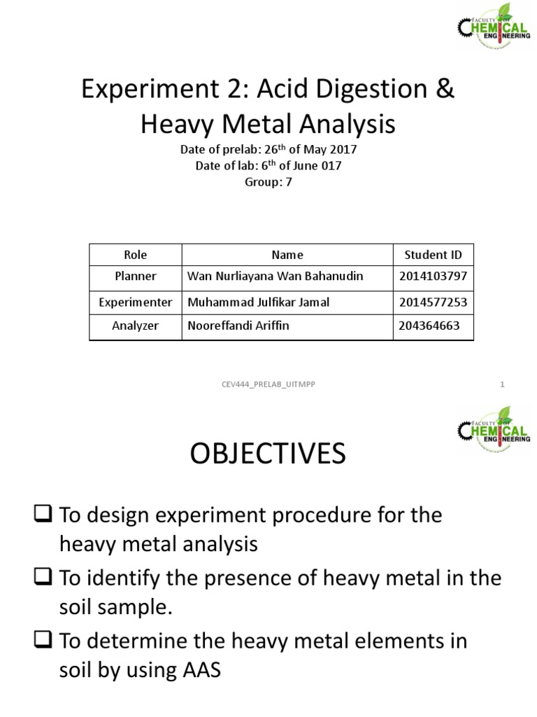 Acid Digestion for Heavy Metal Analysis | PDF | Atomic Absorption ...