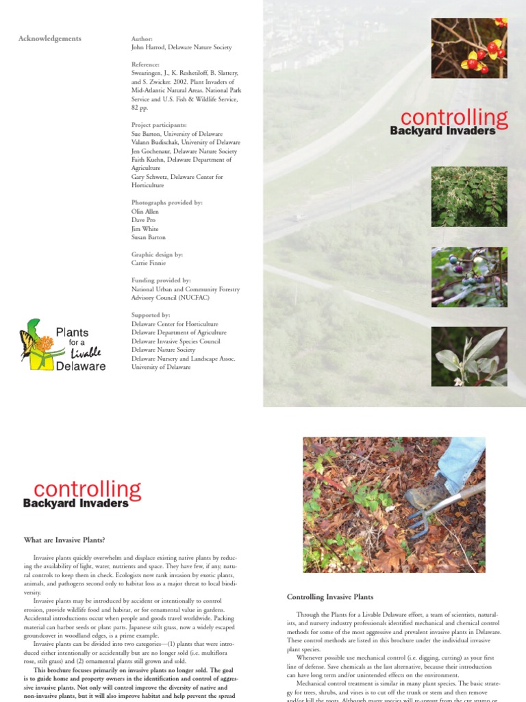 Controlling Backyard Invaders | PDF | Invasive Species | Perennial Plant