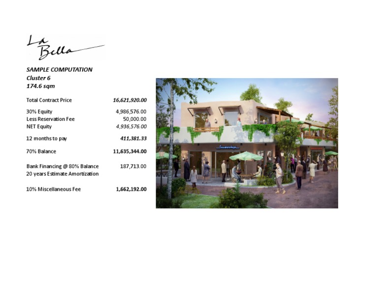 Sample Computation Cluster 6 174 6 Sqm Pdf