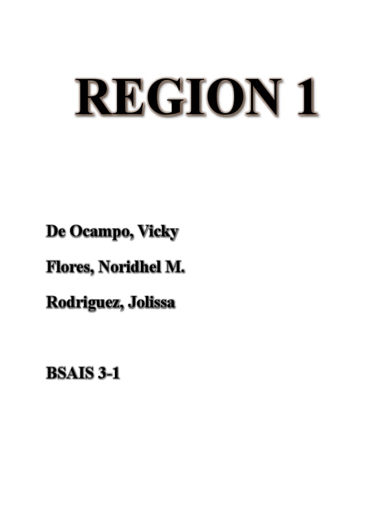 Region 1 | PDF | Philippines | Languages