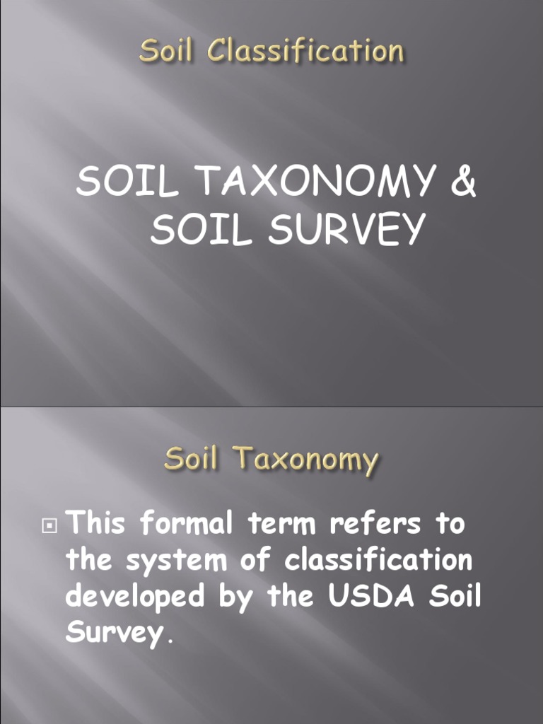 Understanding Soil Taxonomy and Classification Through Soil Surveys ...