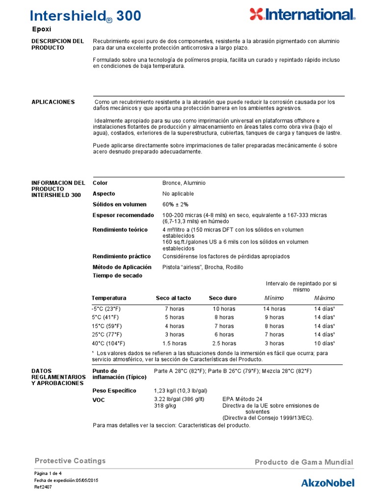 Intershield 300 | PDF | Aluminio | Red mundial