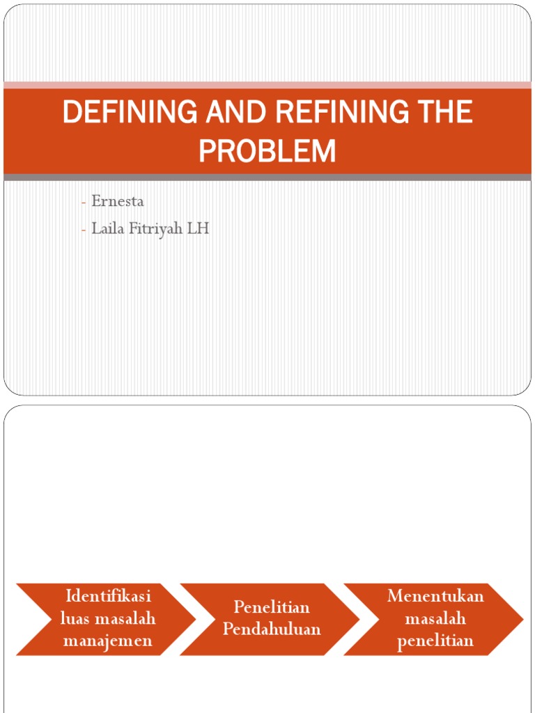 Defining and Refining The Problem | PDF