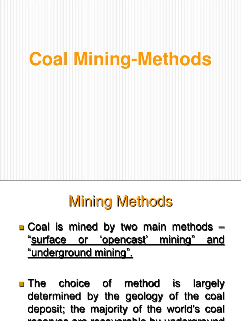 Coal Mining | PDF
