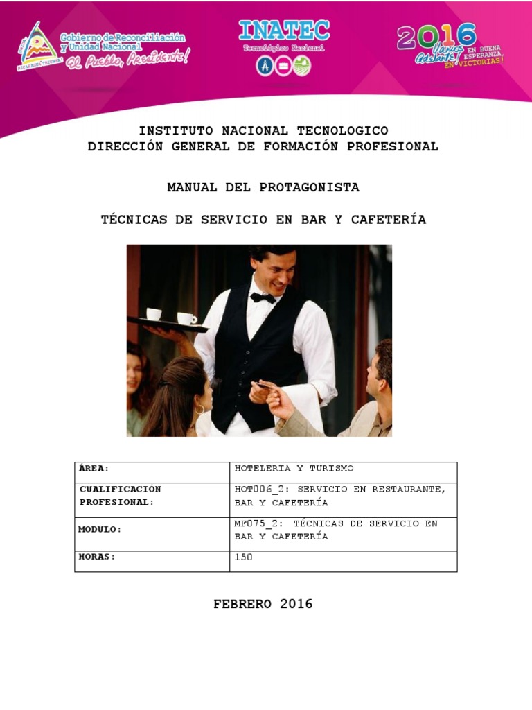 Tecnicas de Servicio Bar y Cafeteria | PDF | Hotel | Bar