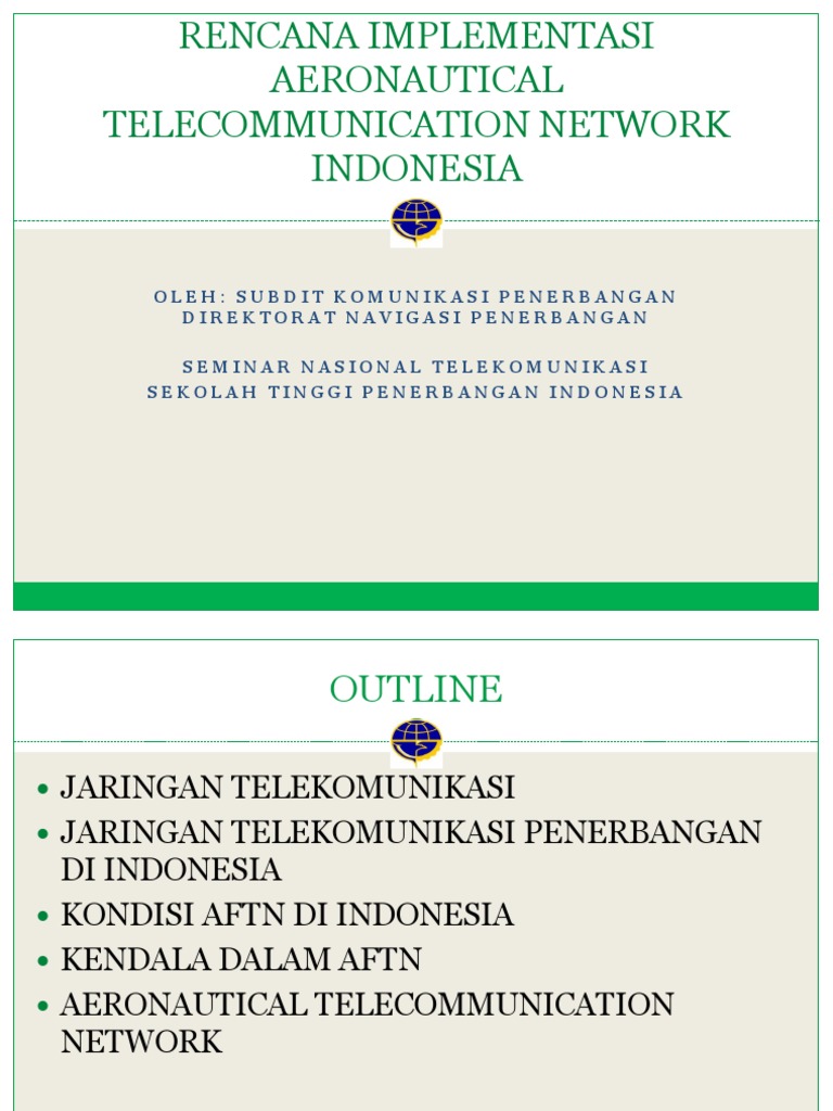 Aeronautical Telecommunication Network Plan in Indonesia | PDF