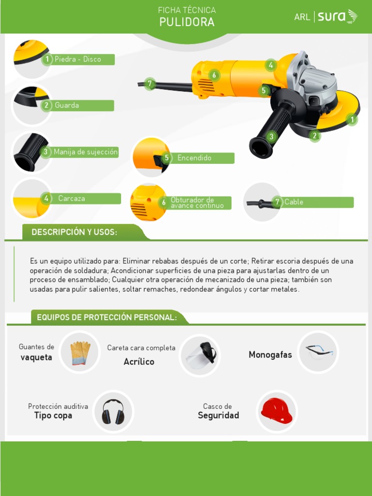 Ficha Tecnica PULIDORA PDF | PDF | Science | Ingeniería