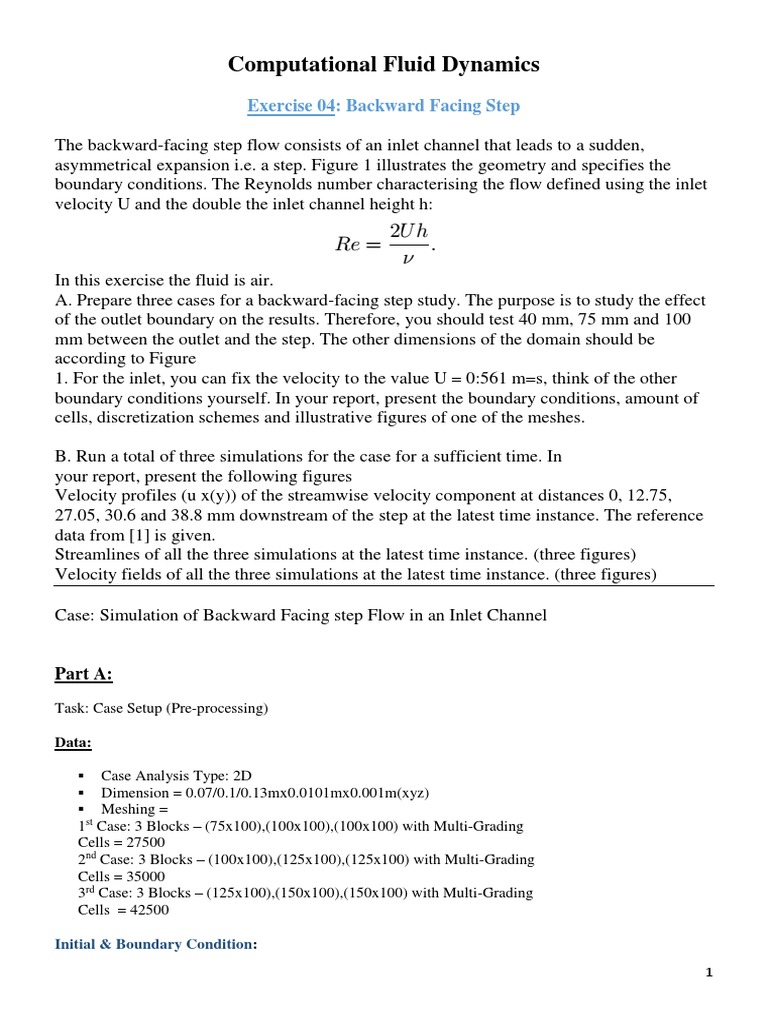 CFD: Backward Step Flow Analysis | PDF | Computational Fluid Dynamics ...