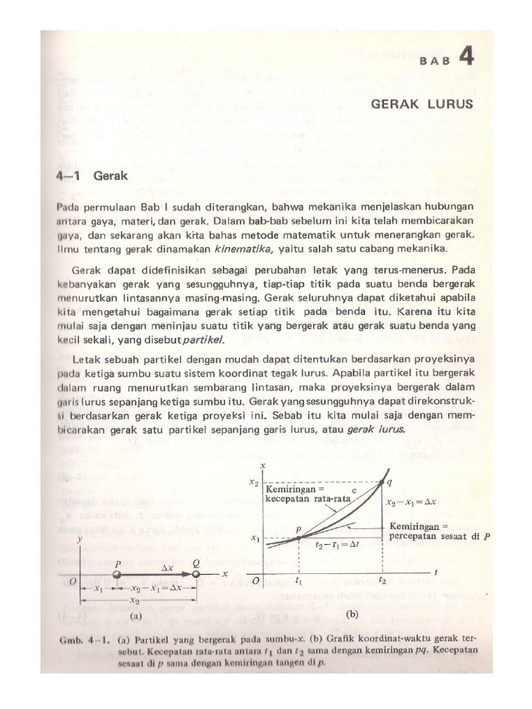 Bab 4 Gerak Lurus | PDF