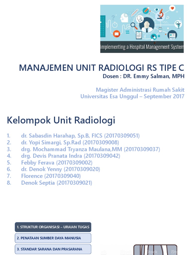 Manajemen Unit Radiologi PPT Ver 01 300917 | PDF