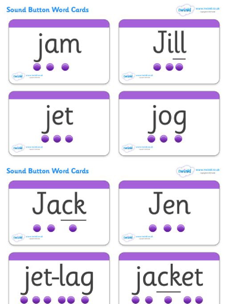 New Phase-3-Sound-Button-Word-Cards Ver 2 | PDF