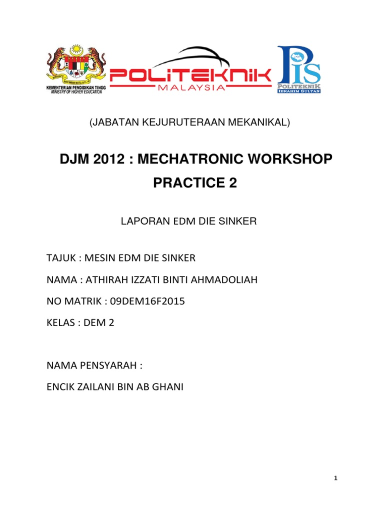 Report Edm Die Sinker | PDF