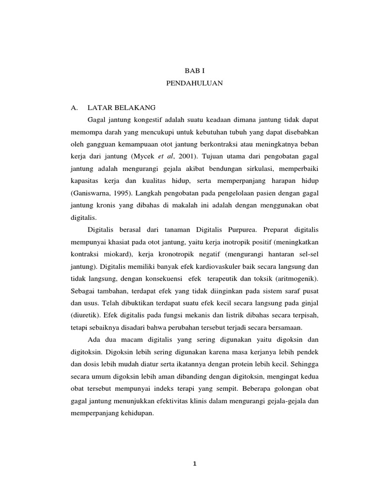 Penggunaan Obat Digitalis dalam Gagal Jantung | PDF