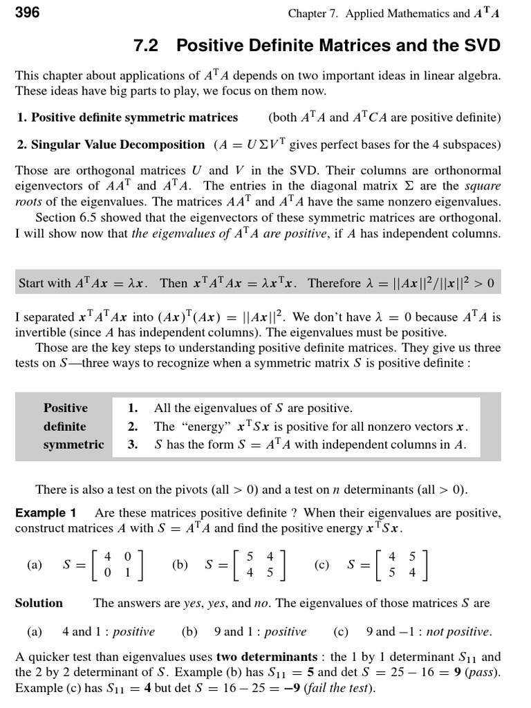 SVD PDF | PDF | Matrix (Mathematics) | Eigenvalues And Eigenvectors