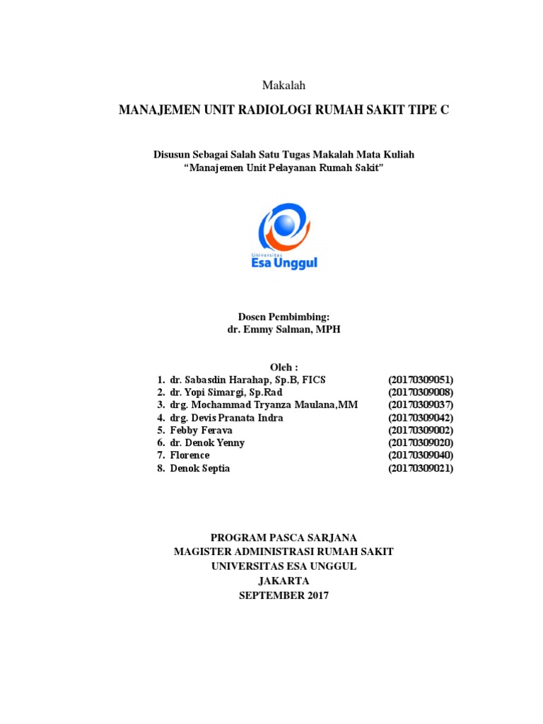 Manajemen Unit Radiologi Ver 01 300917 | PDF