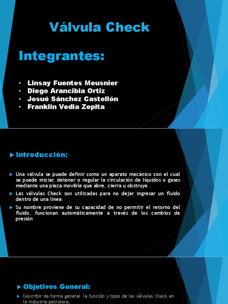 Valvula Check PDF | PDF | Válvula | Tecnologías de gas