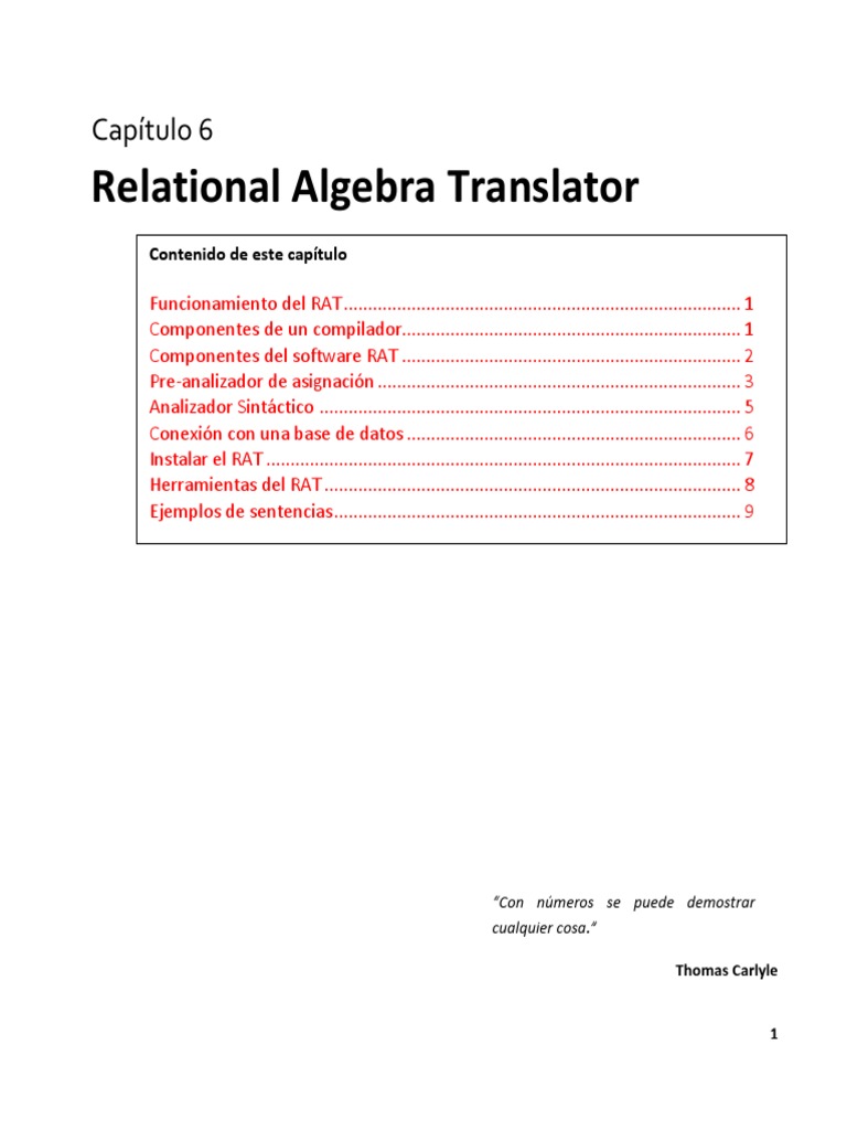 Funcionamiento del Traductor RAT SQL | PDF | Tecnología