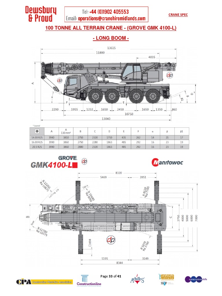 GMK 4100-L Crane Specifications | PDF