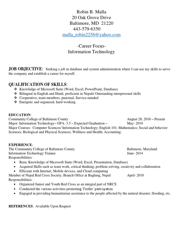 My Final Resume | PDF | Career & Growth