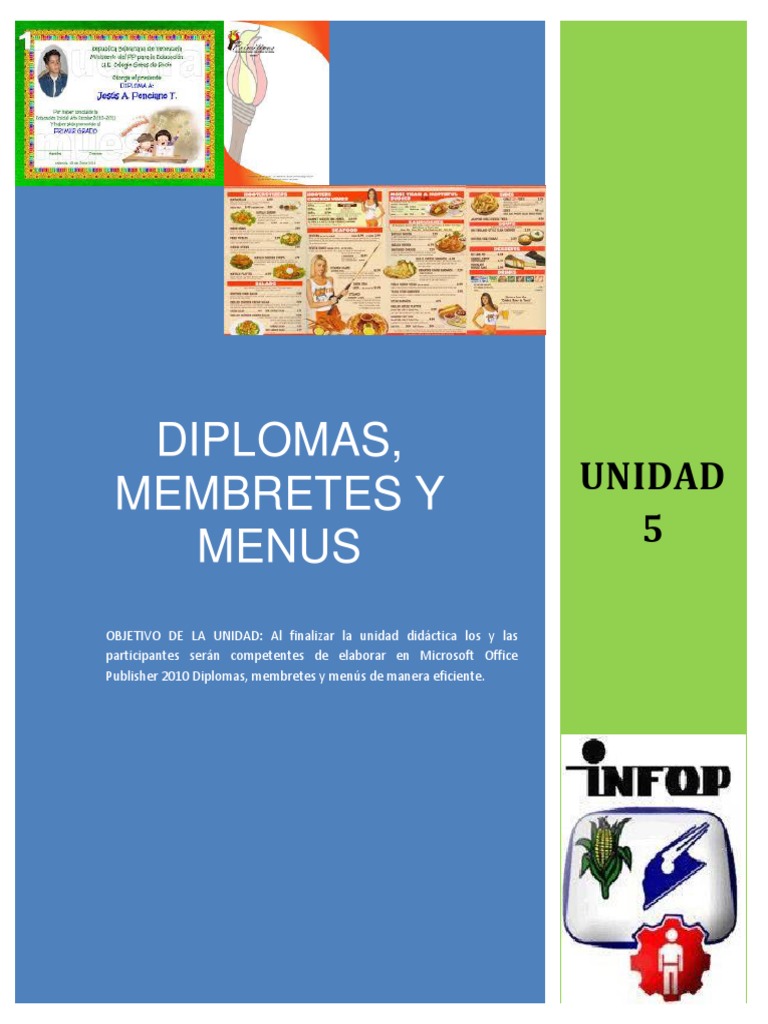 Unidad 5 - Diplomas Membretes y Menus | PDF | Ventana (informática ...