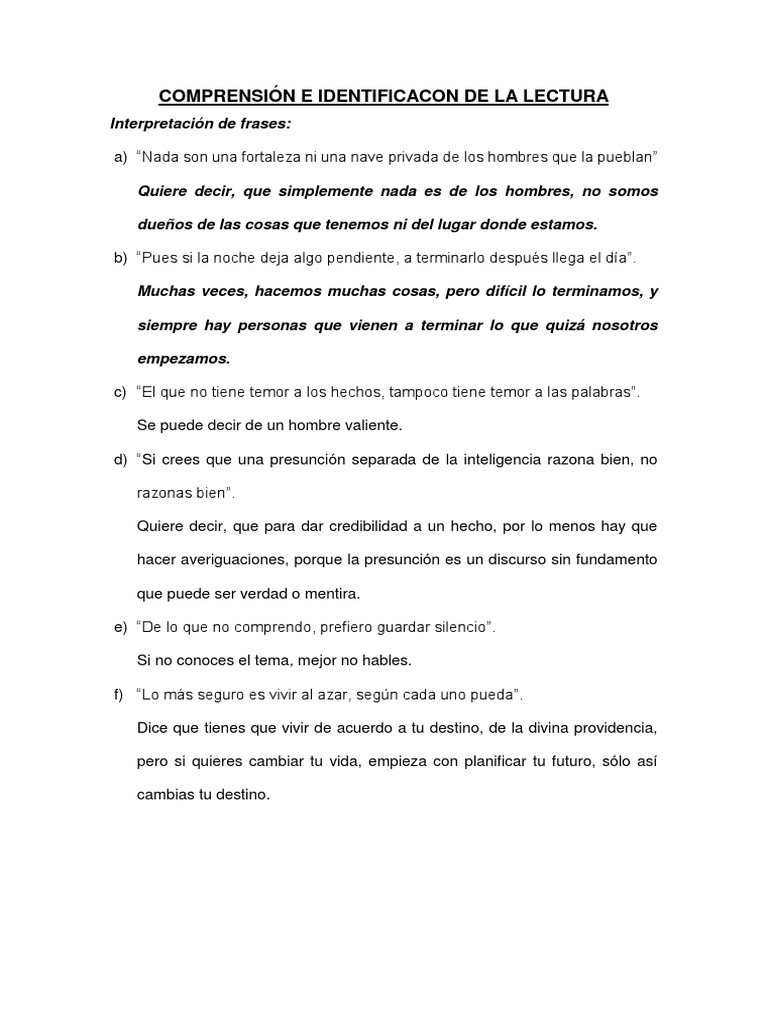 Comprensión e Identificacon de La Lectura | PDF | Edipo | Science