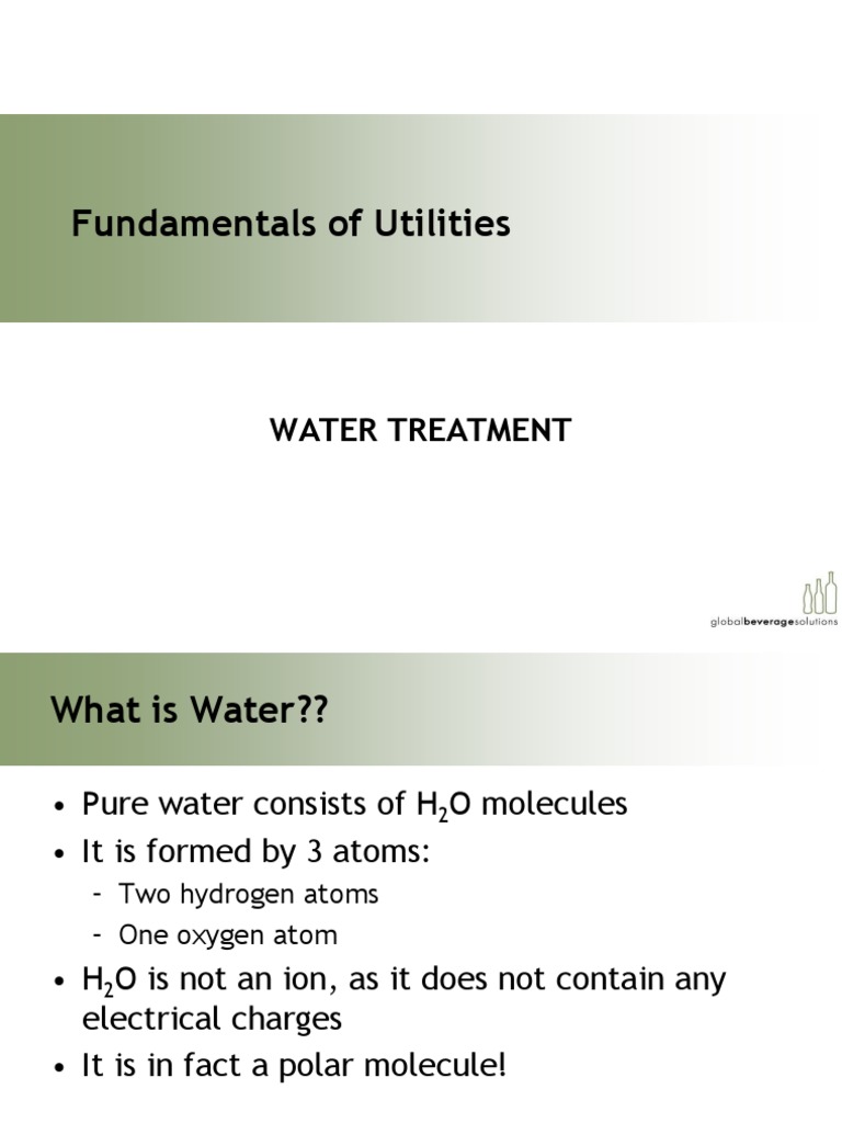 Water Treatment Basics & Techniques | PDF | Ion Exchange | Properties ...