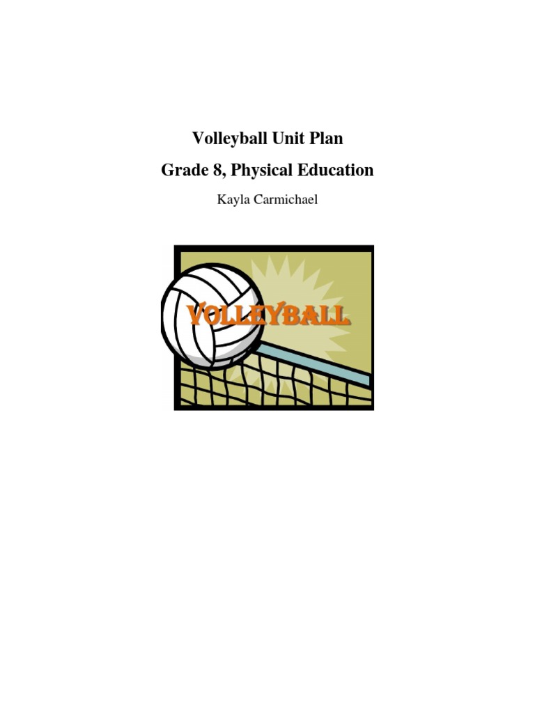 Volleyball Unit Plan | PDF | Classroom Management | Physical Education