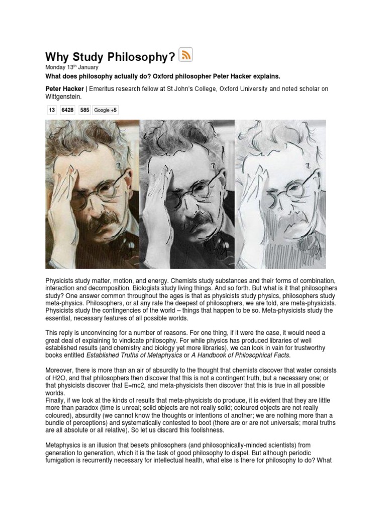 Why Study Philosophy | PDF | Mind | Science