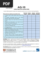 Autism Quotient Test PDF | PDF | Autism | Psychiatry Related Fields