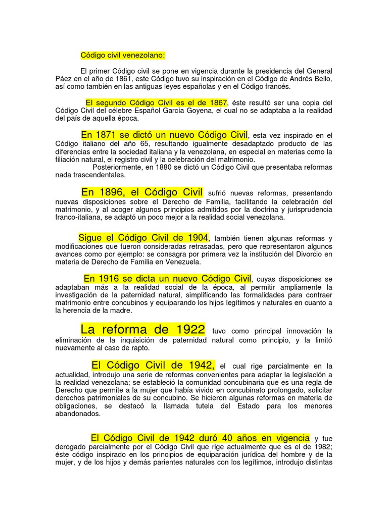 Código Civil Venezolano | PDF | Bienes (Ley) | Derechos