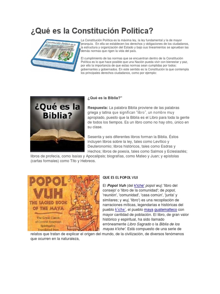 Que Es La Constitucion | PDF | Biblia | Religión y creencia