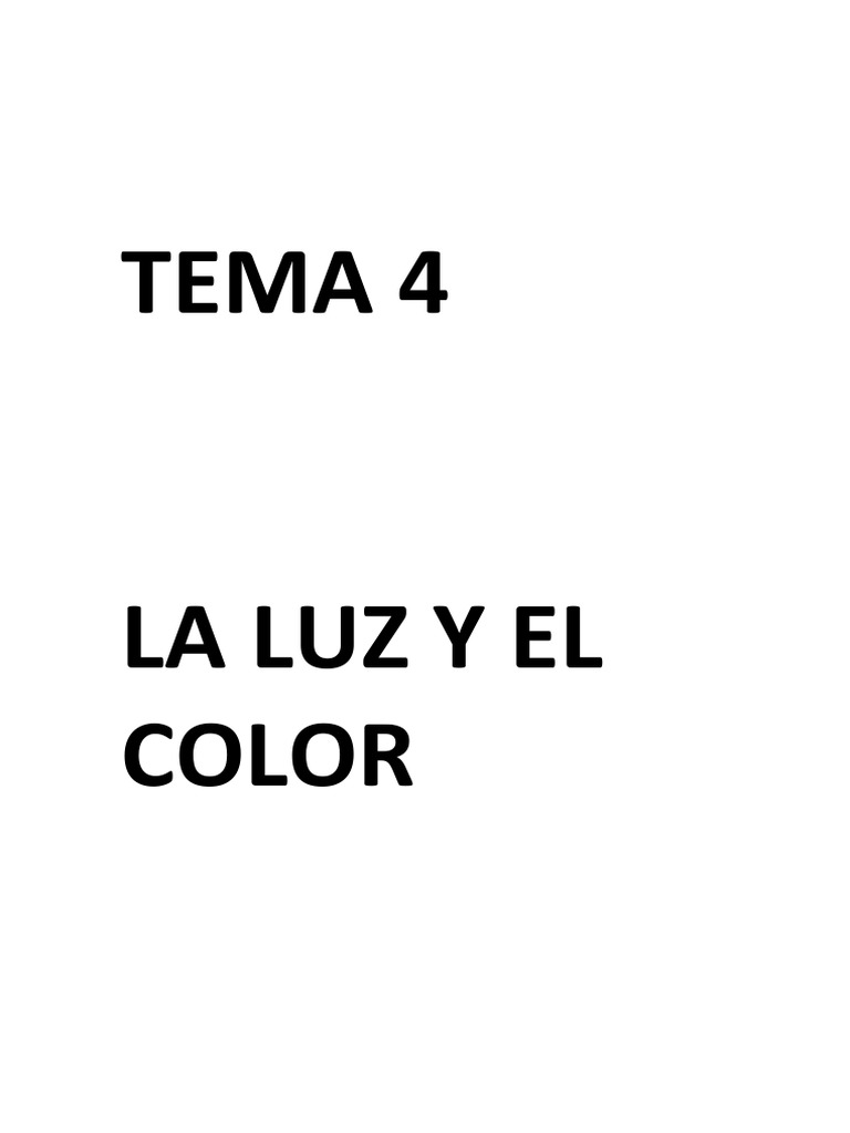 Luz y Color: Percepción y Física | PDF
