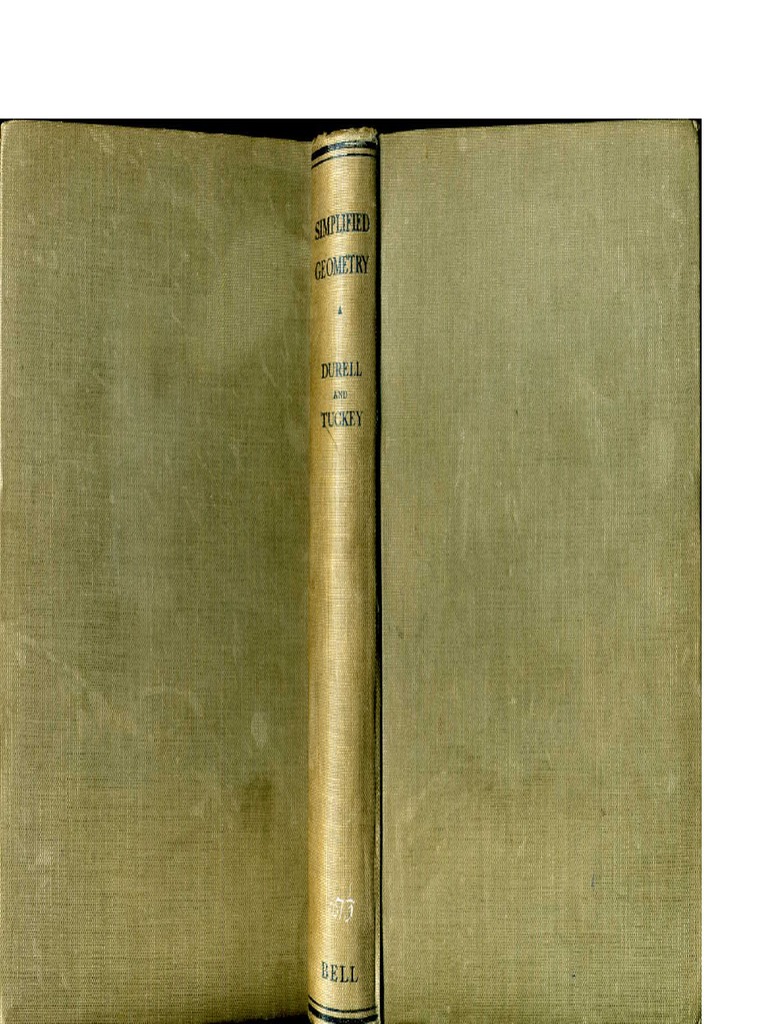 1931 Simplified Geometry - Durell & Tuckey | PDF