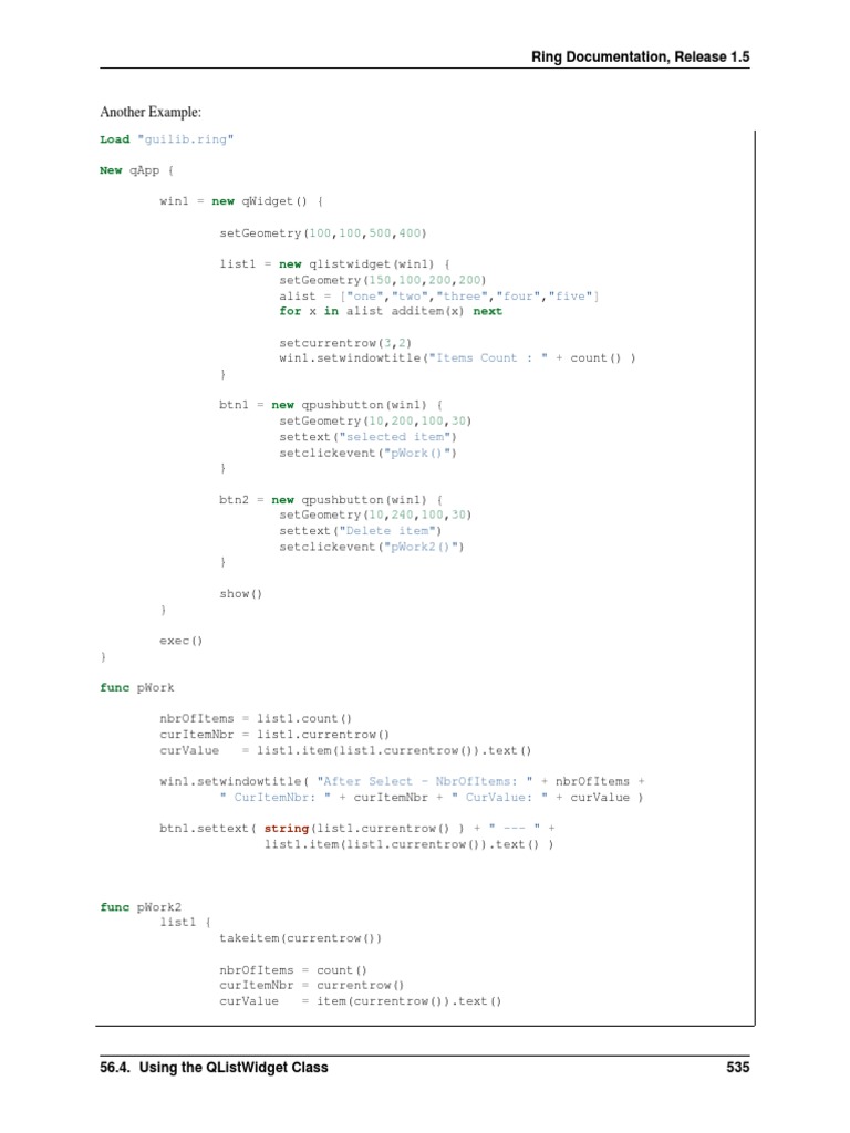 The Ring Programming Language Version 1.5 Book - Part 57 of 180 | PDF | Graphical User ...