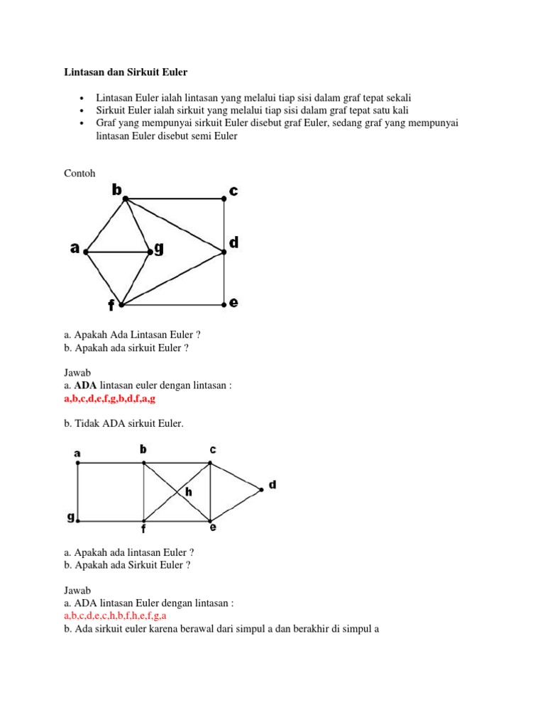 Lintasan Dan Sirkuit Euler | PDF