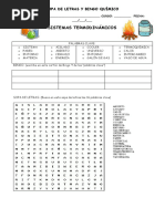 Sopa de Letras de La Materia Estados Transformación y Composición | PDF ...