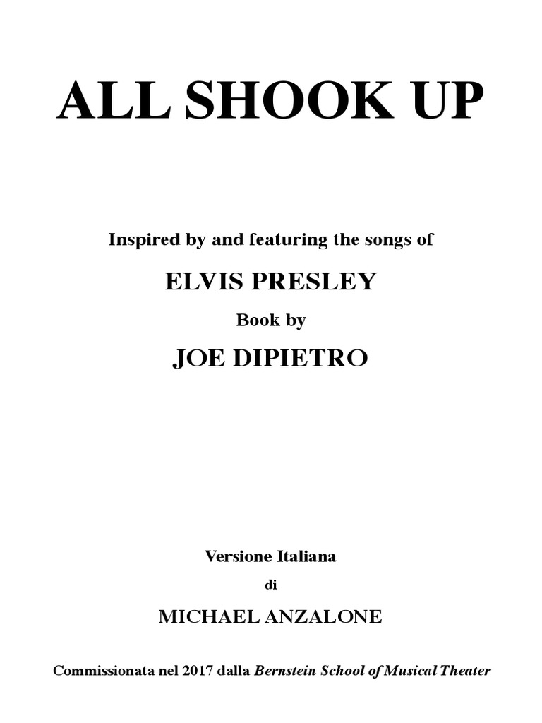 All Shook Up: Elvis Presley Joe Dipietro | PDF