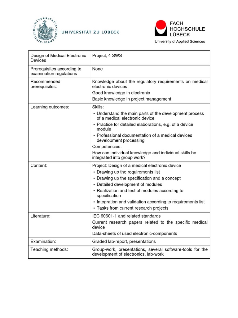 Design of Medical Electronic Devices | PDF | Art | Technology & Engineering